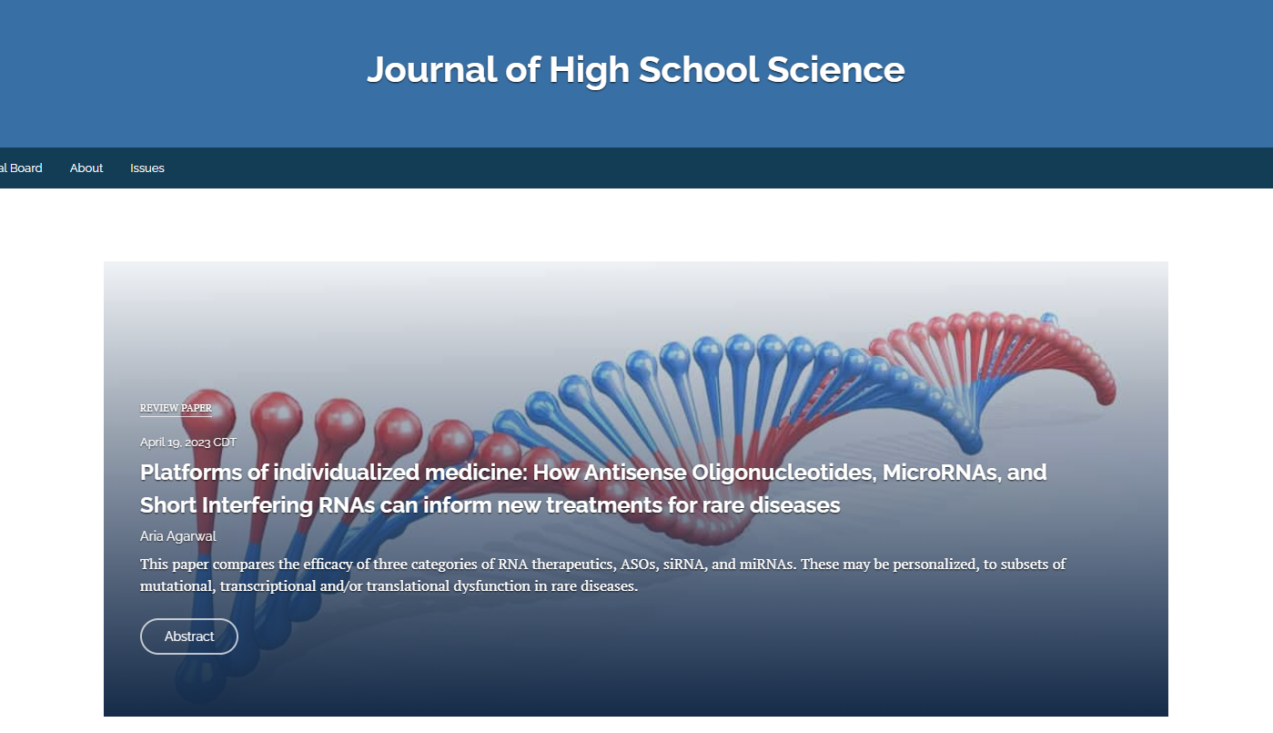 8 大适合高中生挑战的优质科学研究期刊 | Aralia Education